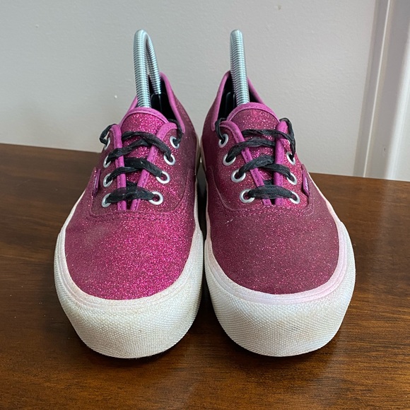Vans | Shoes | Vans Authentic Glitter Pink Aster Platform Shoe ...